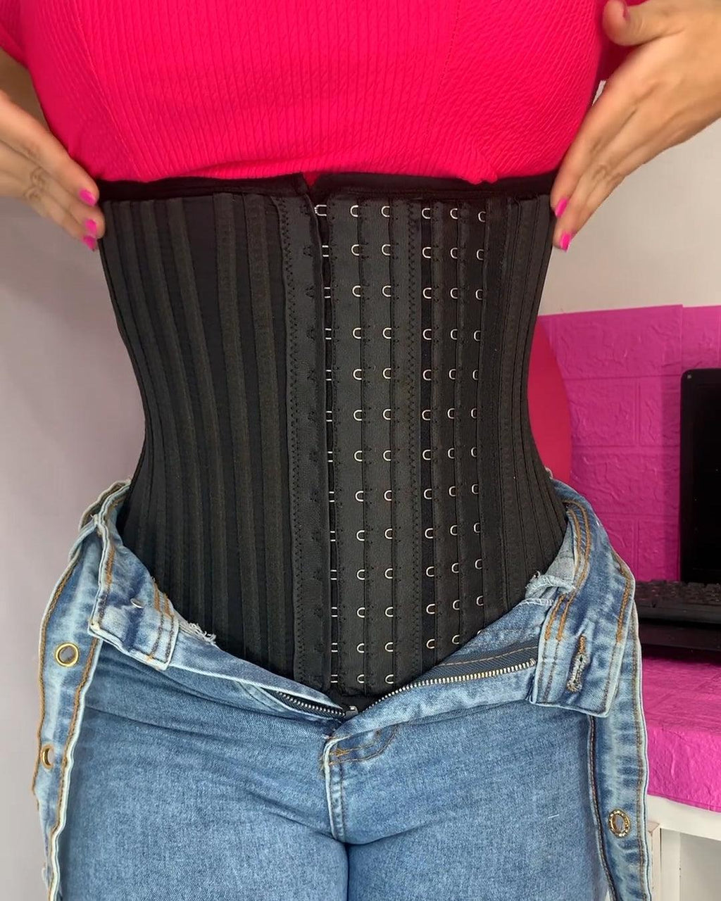 High Compression Faja Waist Trainer with Corset-Shaped Back